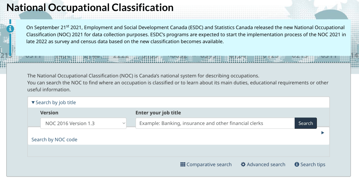 New NOC Codes: Step-Wise Guide To Find Your NOC