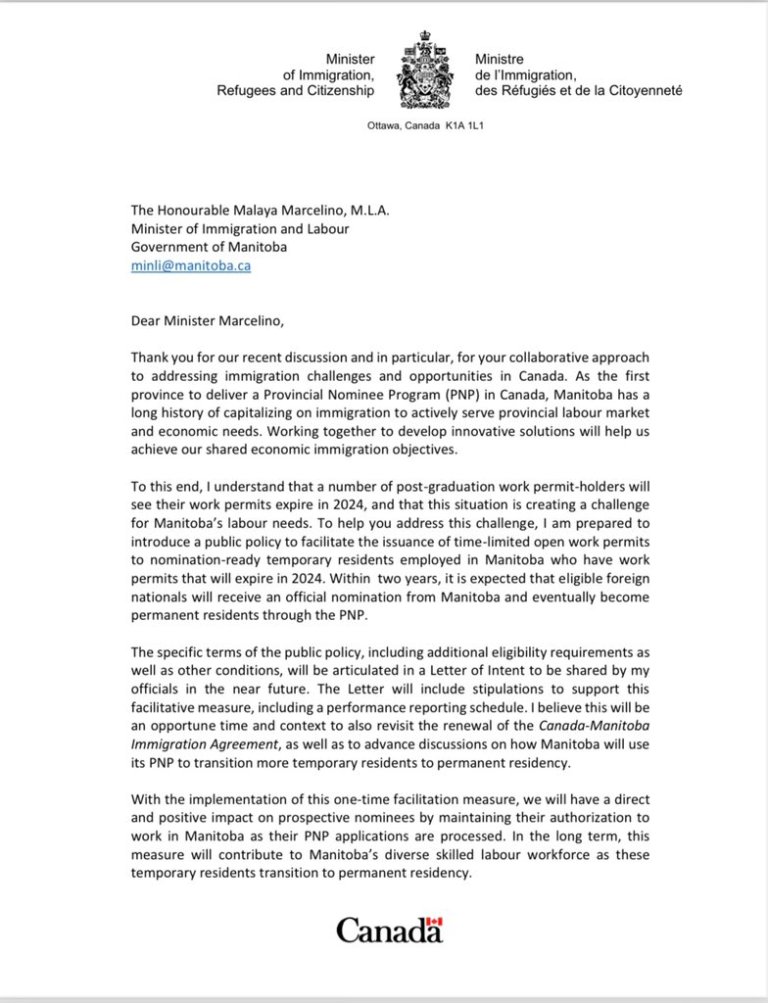 Canada To Extend Work Permits Of 6,700 Temporary Residents In Manitoba